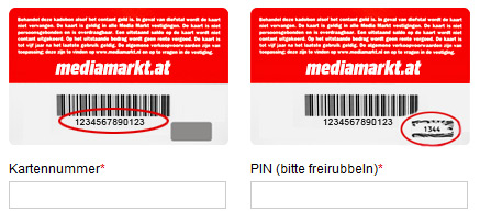 Bezahlen mit Geschenkkarte